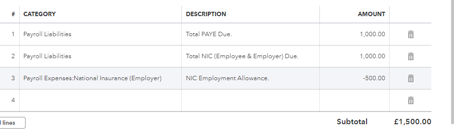 Payroll Monthly Manual Journals