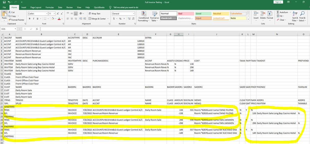Error importing iif file