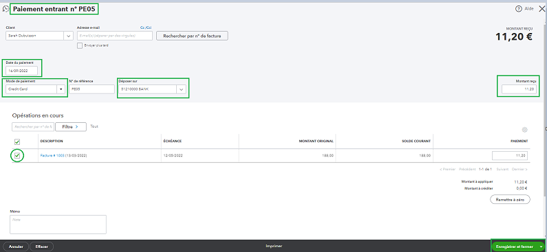 Comment rapprocher deux paiements sur une seul facture ? - QuickBooks ...