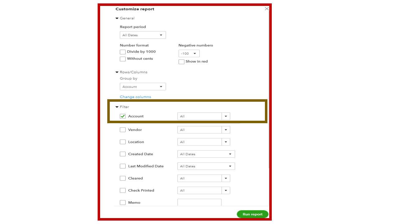 Bill Payment List Report