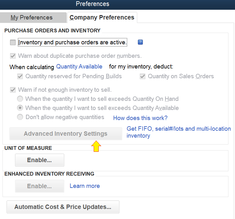 How to manage COG which varies from month to month