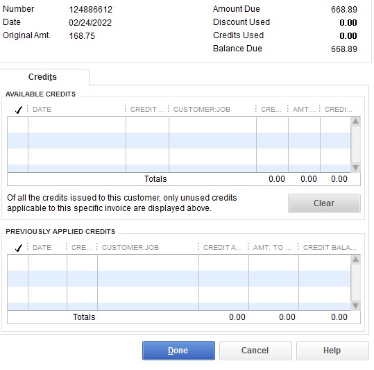 Solved: Credit error