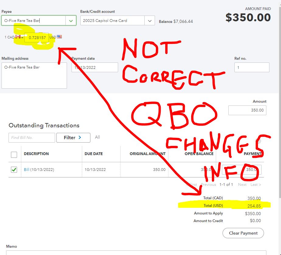 Difference in currency exchange rate from the time a bill is entered ...