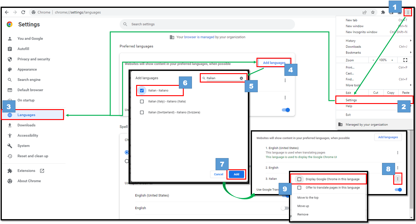 Change language in quickbooks online