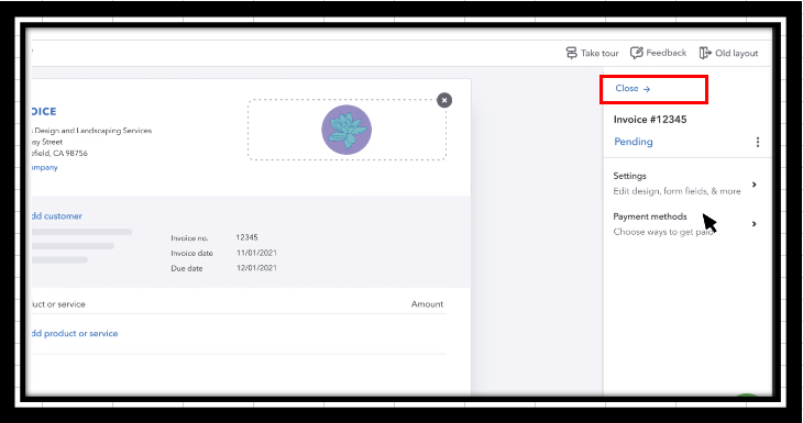 New Style Invoice Side Menu pops up with every new invoice created ...