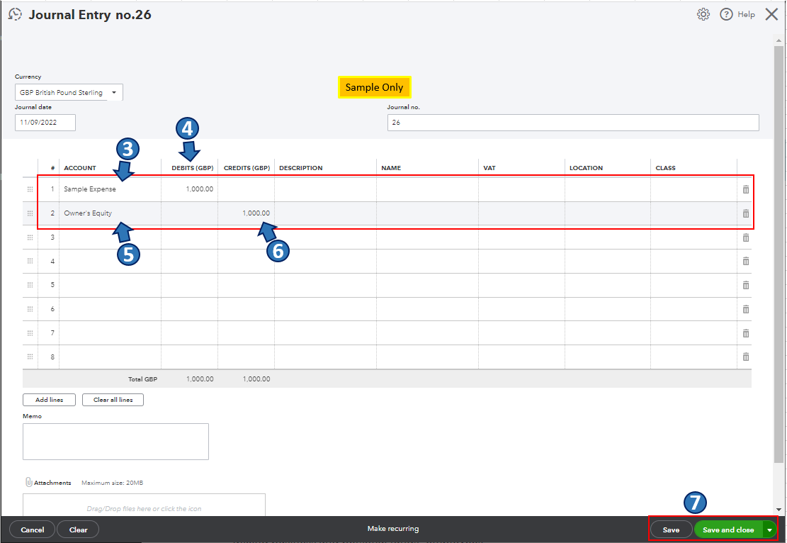 How to record bill payments paid by director using personal credit card