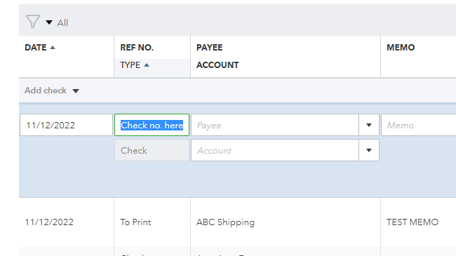 In recent bank feeds in my QB Online account, all checks are now ...