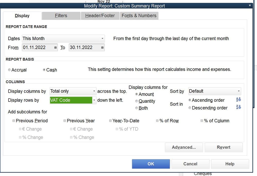 Solved: VAT sales report not showing up 2 rates of tax