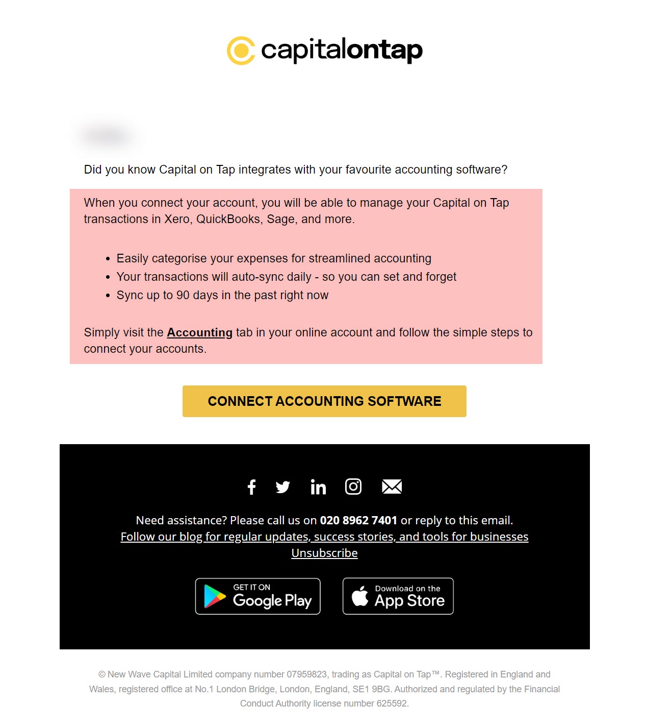 Integrating Capital on Tap with QB banking?