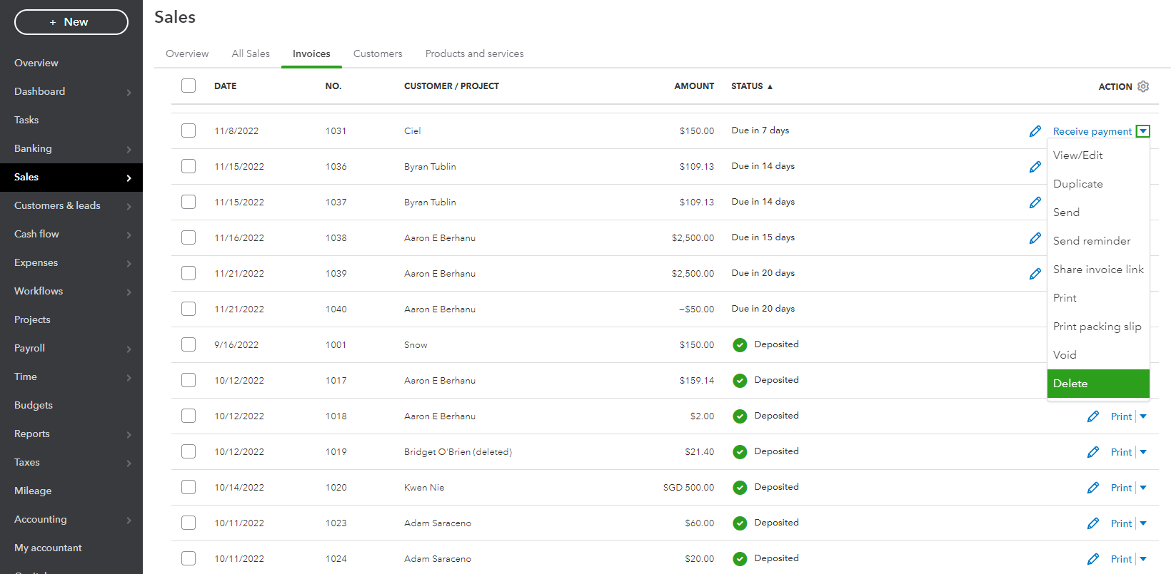 Some of our invoices are not showing the clients names above the address field when i try to ...