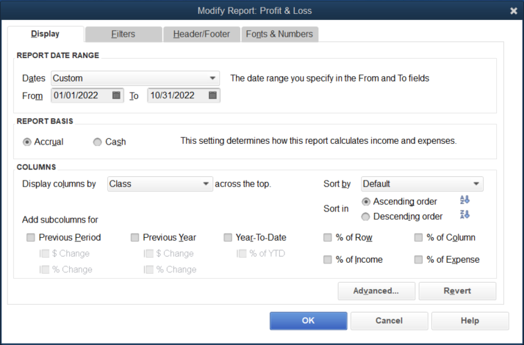 Solved: Subtitle (period) of Reports