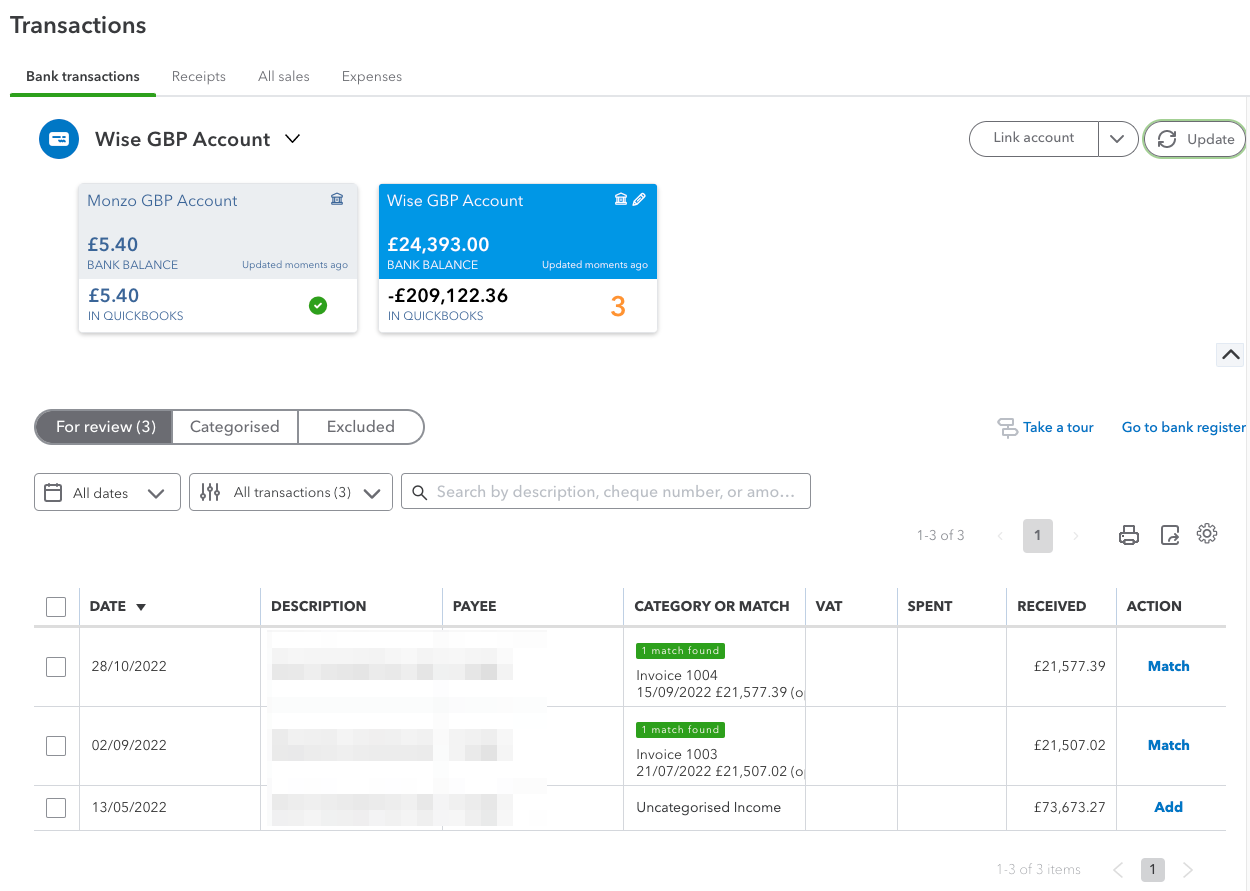 Solved: Deposited invoice payments not appearing in QB bank account