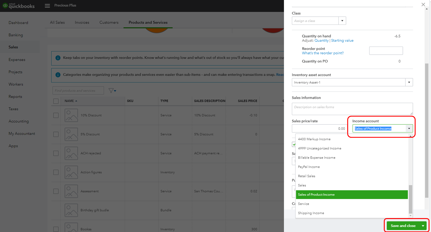 Is there a way to set default income accounts for different platforms ...