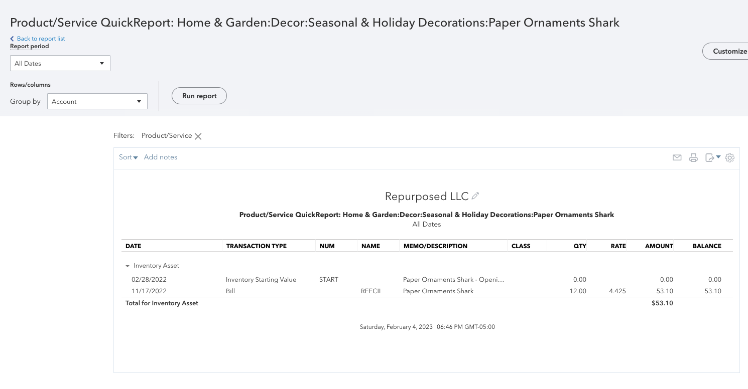 Solved: How can an item never sold appear under COGS?