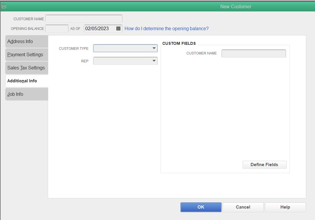 Customer Name on Invoices