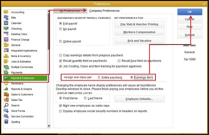 Pay split between different classes