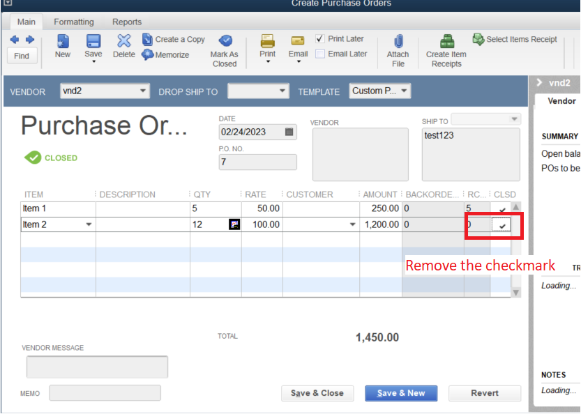 Solved: Quantity on Purchase Orders incorrect