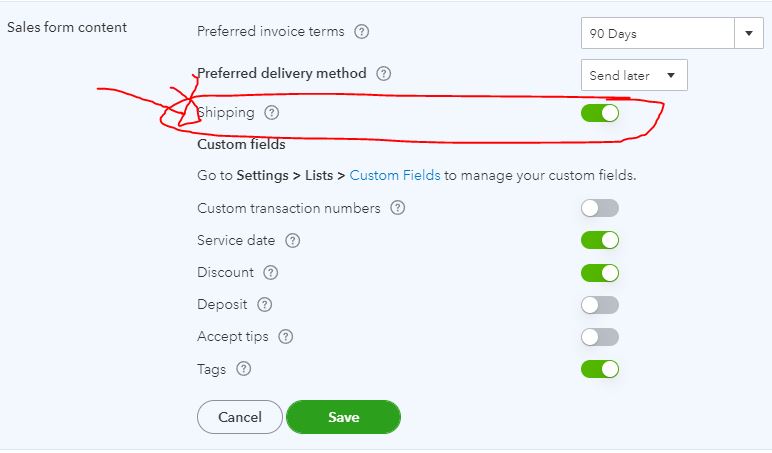 Update Shipping class from Not Specified to a class