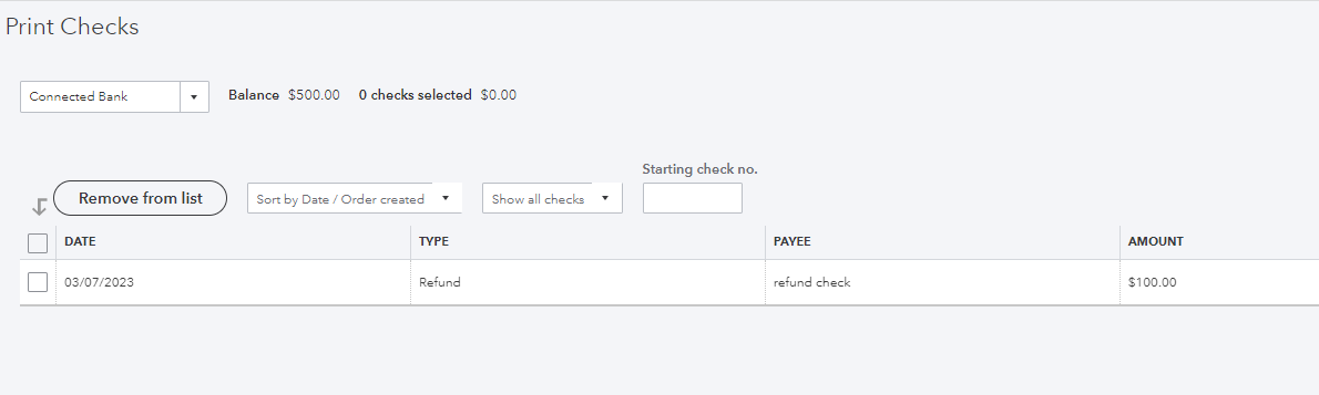 Issued refund Check to Customer - how do i link it to the customer to ...