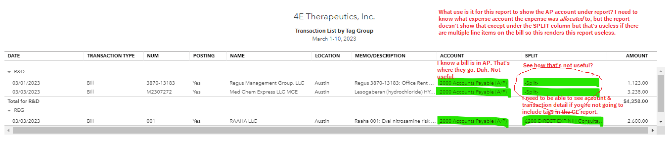 Transaction List by Tag Group Report | QuickBooks Community