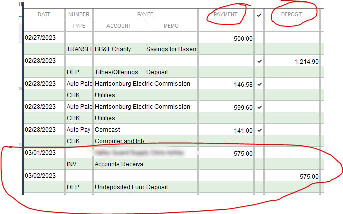 Solved: Invoices going into payment section of register