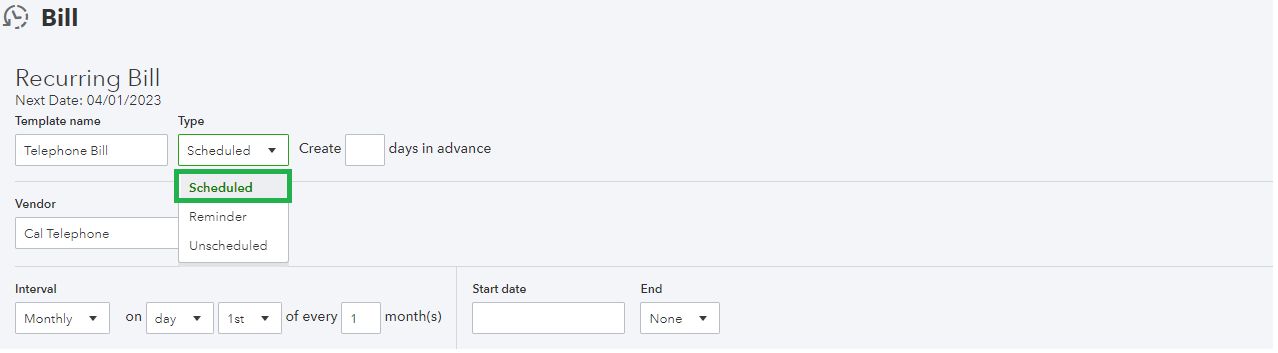 Batch update Recurring transactions