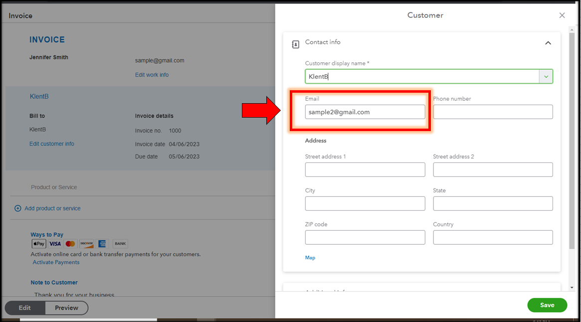 My invoices are not reaching my customers inbox