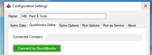 Connecting Syrinx Transfer Tool to Quickbooks Online