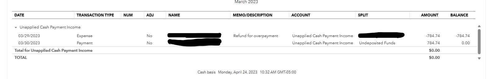 Solved: Refund to Customer on Overpayment