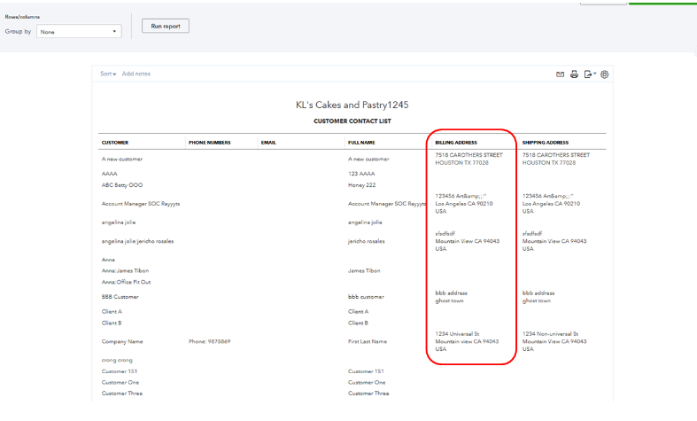 Billing address for ship orders