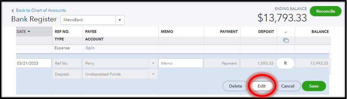 Solved: Making corrections to transactions