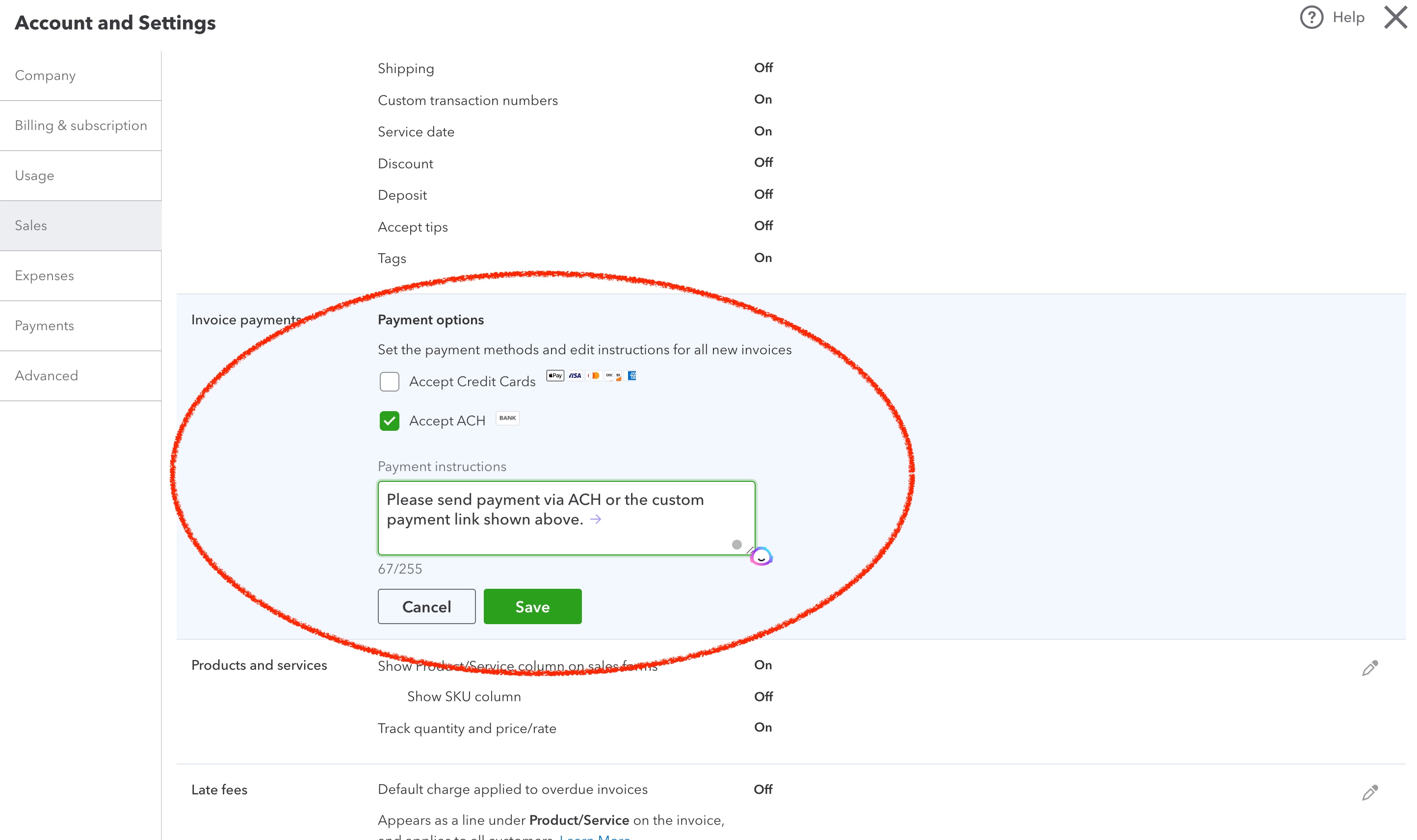 Payment Instructions
