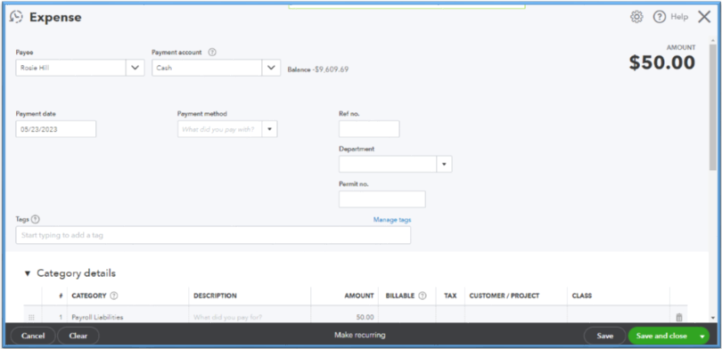 Solved: Employee paid a company bill and will be reimbursed through ...