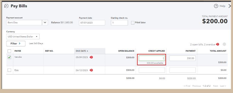 Solved: How do I set off a supplier credit against an invoice. When I ...