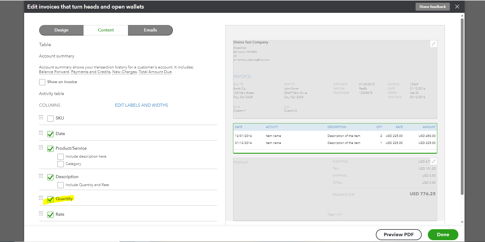 Estimates not formatted correctly