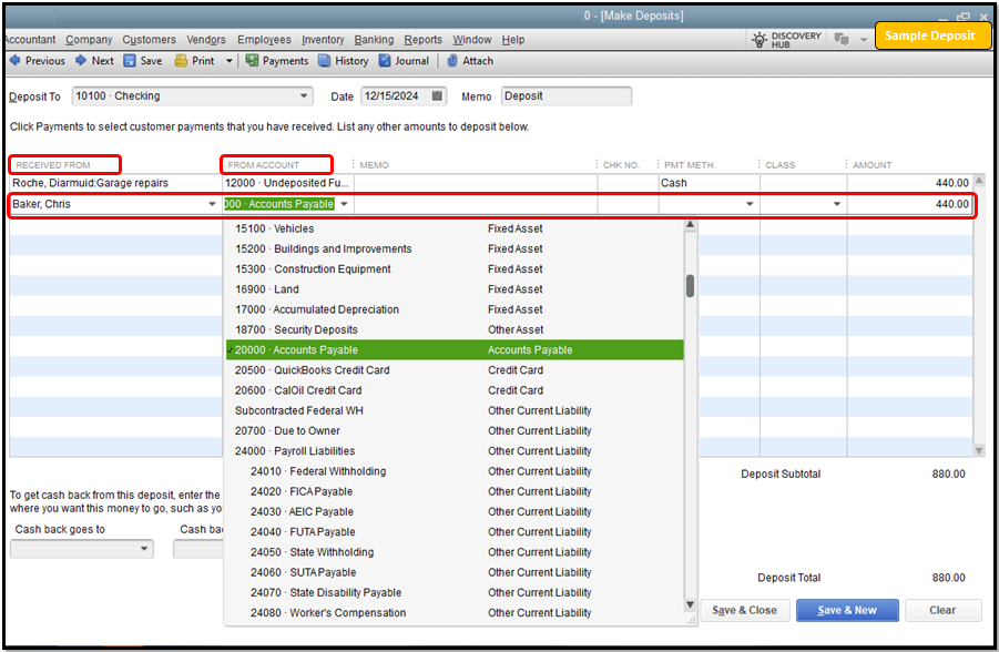 How to record vendor refund