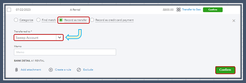 bank reconciliations using sweep accounts