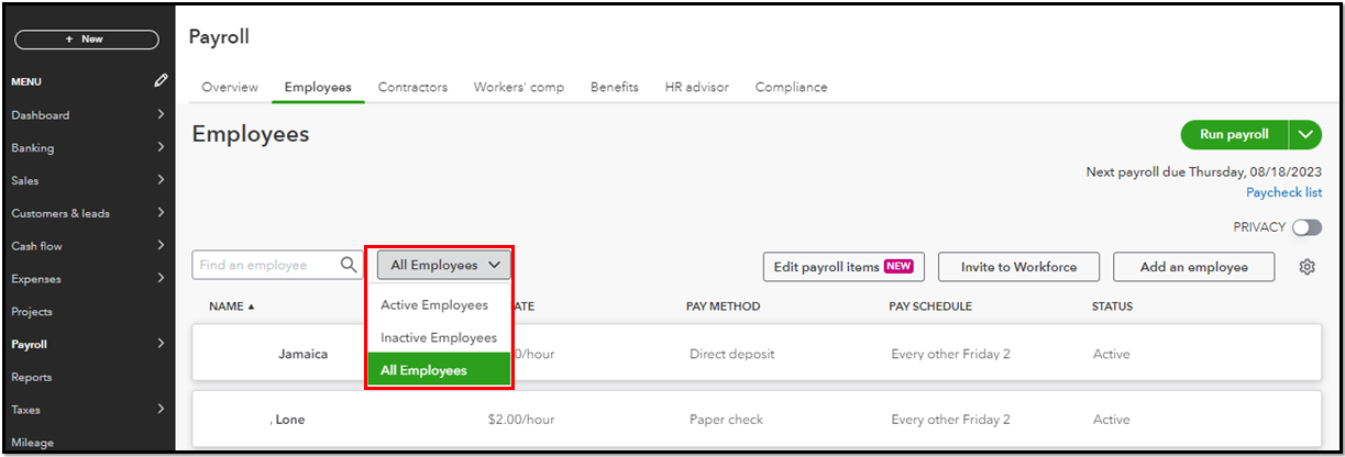 How do I restore a "deleted" employee? This is not the same as making ...