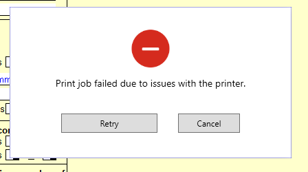 Profile will not print T2
