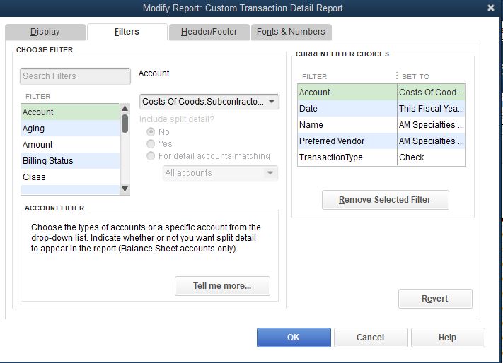 Quickbooks desktop, vendor transaction list with totals | QuickBooks ...