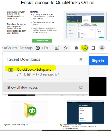 Where can I find the QBO desktop app to download