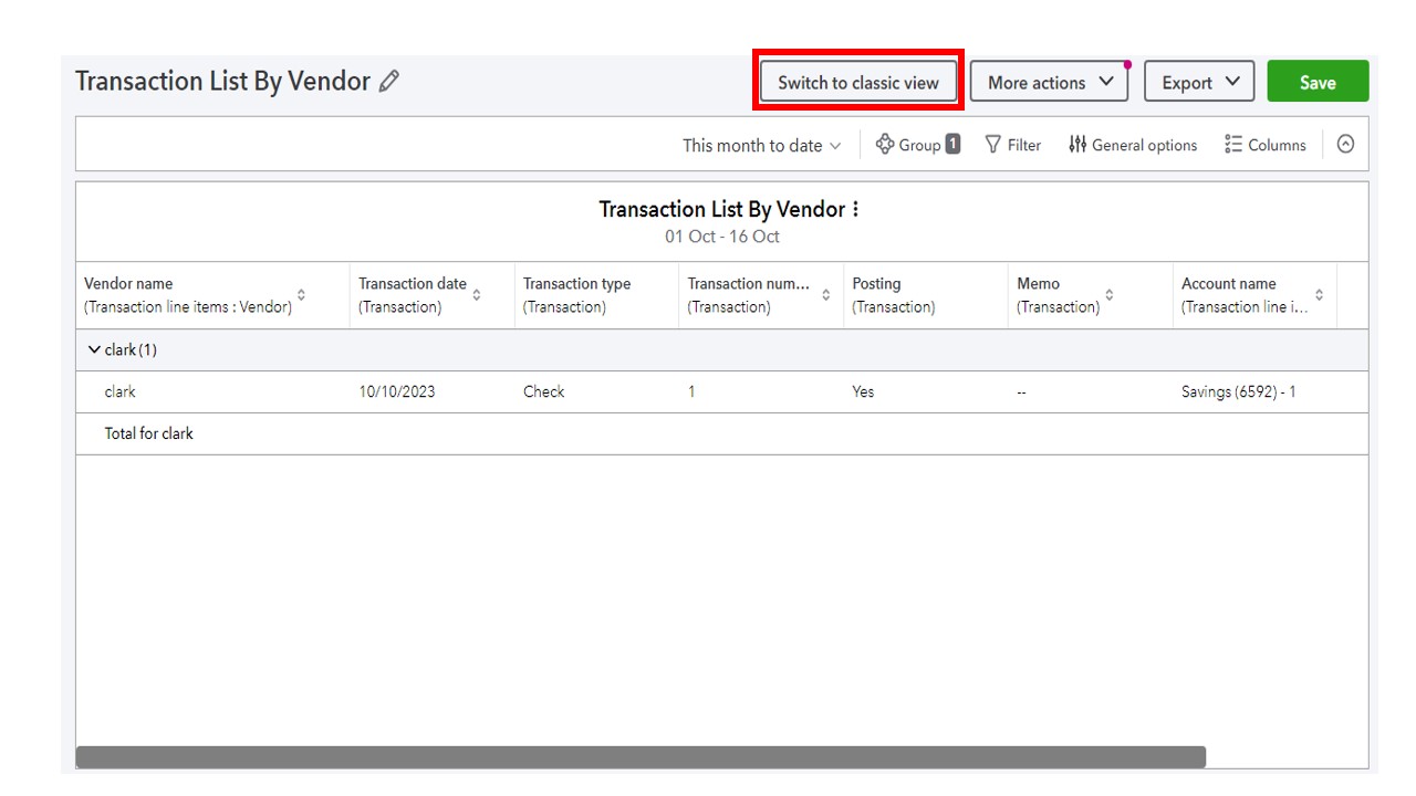 Transaction report by expense category by last year report using 2023 ...