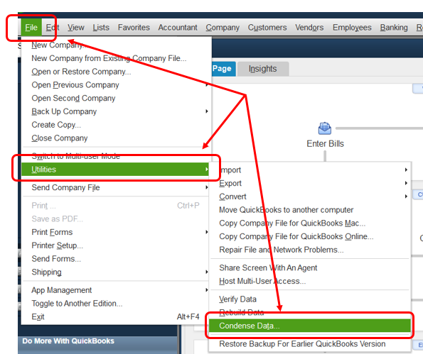 Best way to have a clean quickbooks file from the start of this year?