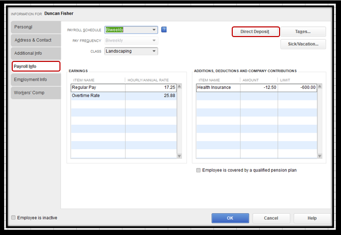 direct deposit with Current bank