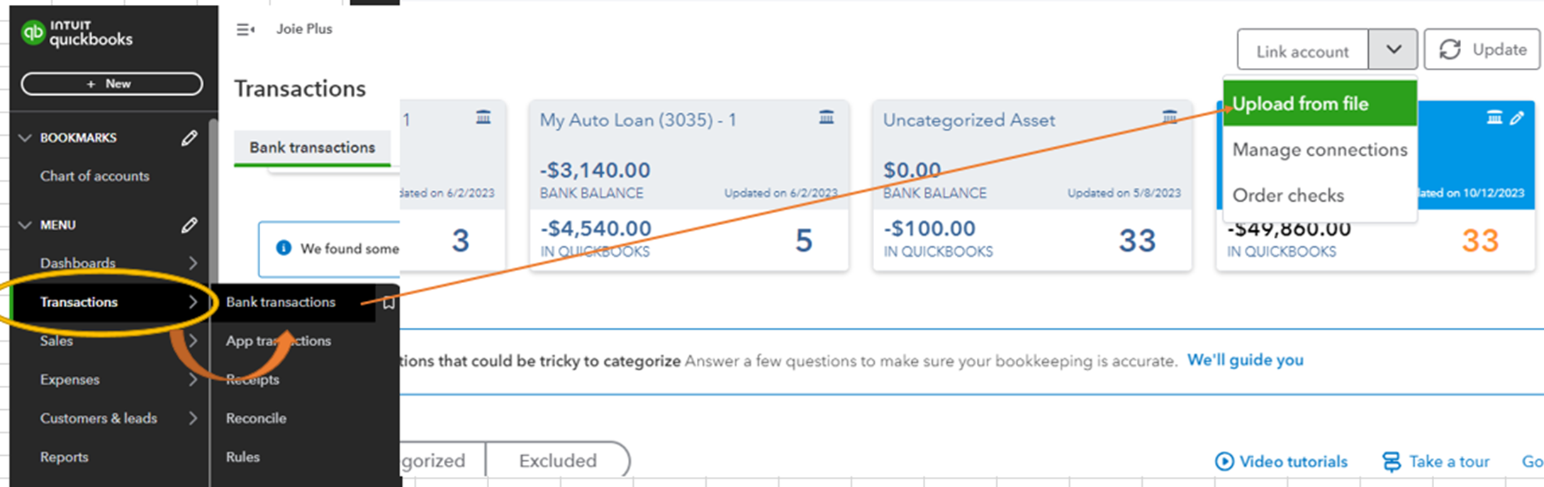 Bringing in an existing bank account | QuickBooks Community