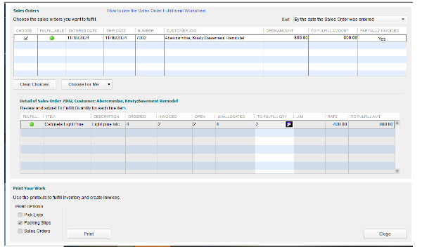 Sales Tax showing on packing slip