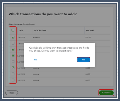 After importing a statement into my account with, they aren’t showing ...