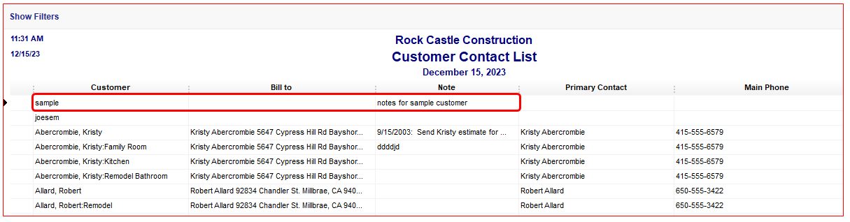 Open Invoice report, show Notes field in report
