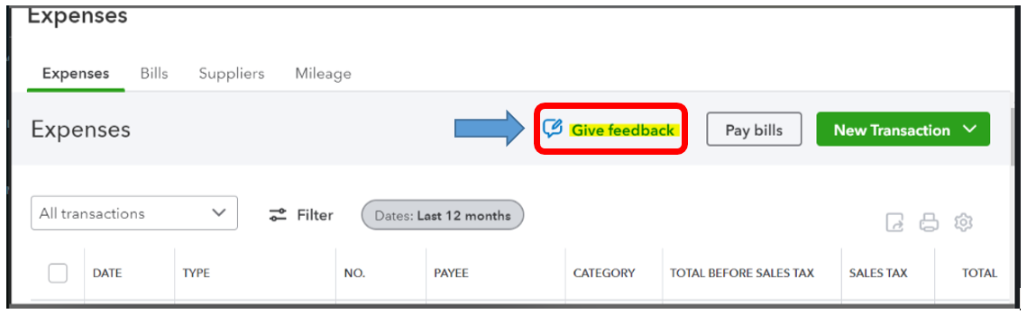 Problems with the new Expenses page layout