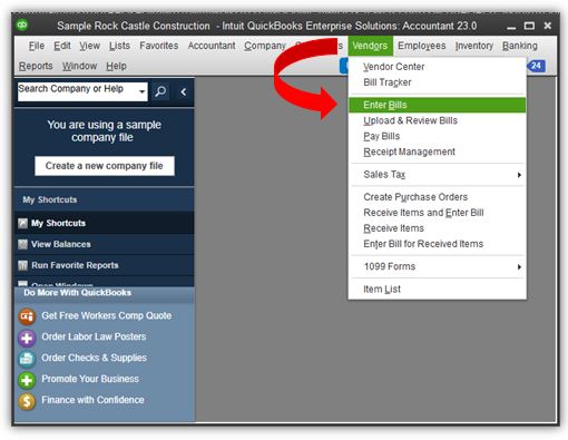 Solved: Entering a bill that also has charges and credits on it